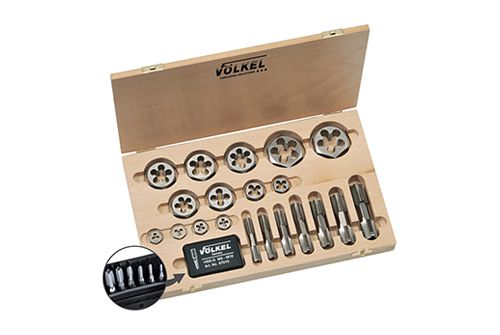 HexTap-Set, Double Ended Tap with Hexagon Die Nuts, HSS-G, 3 - 20 ...